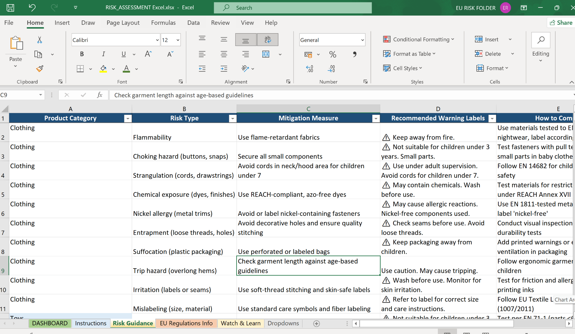 GPSR Risk Assessment Template | EU Compliance Made Simple