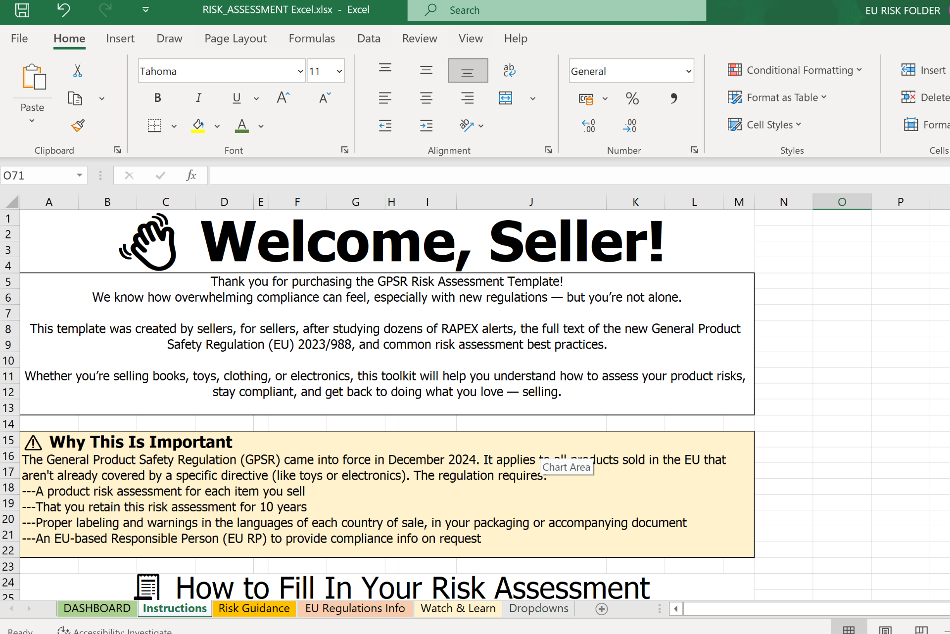 GPSR Risk Assessment Template | EU Compliance Made Simple